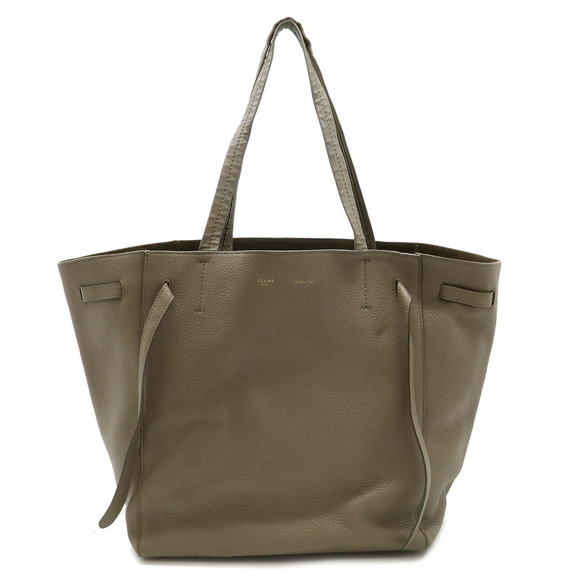 Celine | Bags | Celine Cabas Phantom Small Belt Tote Bag Greige Leather ...